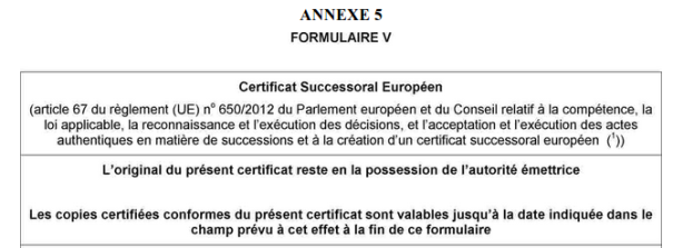 Étude de cas - Annexes incluses dans le certificat*